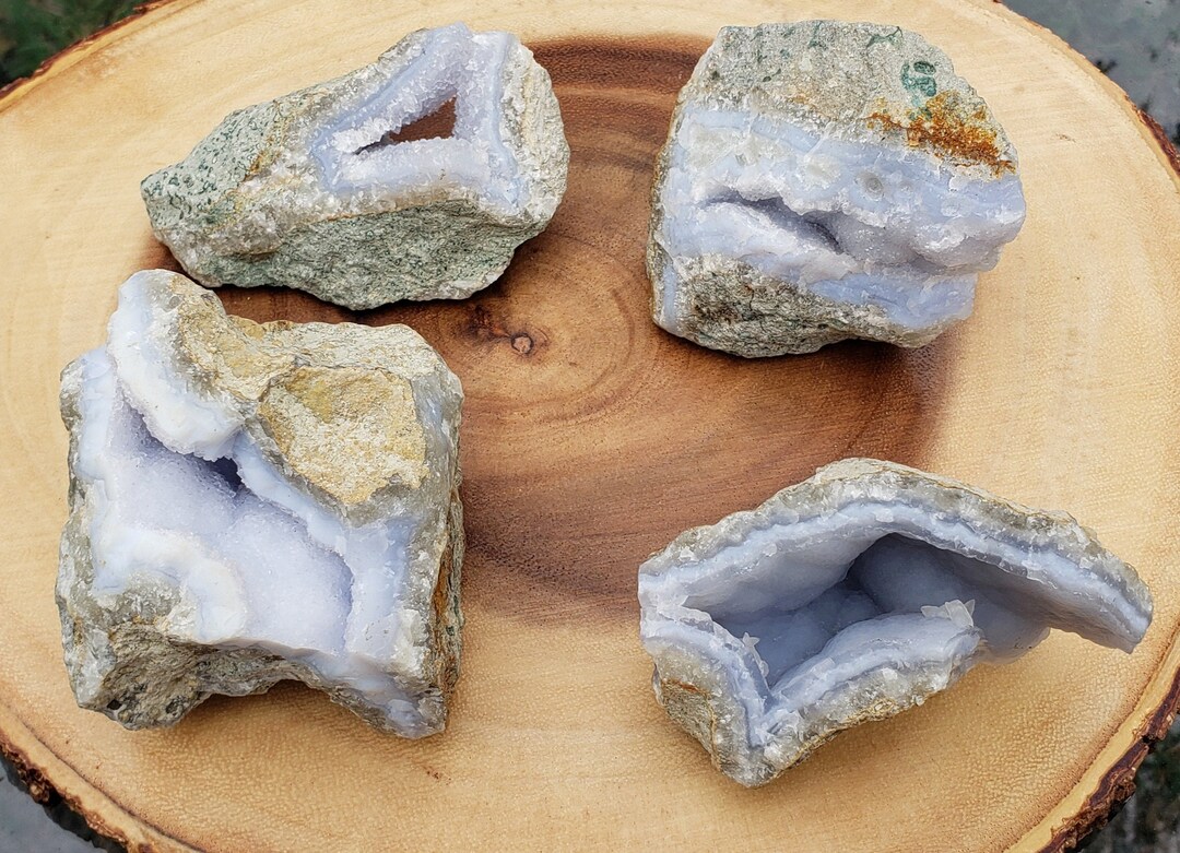 Blue Chalcedony Blue Chalcedony Geode Crystal Geode - Etsy