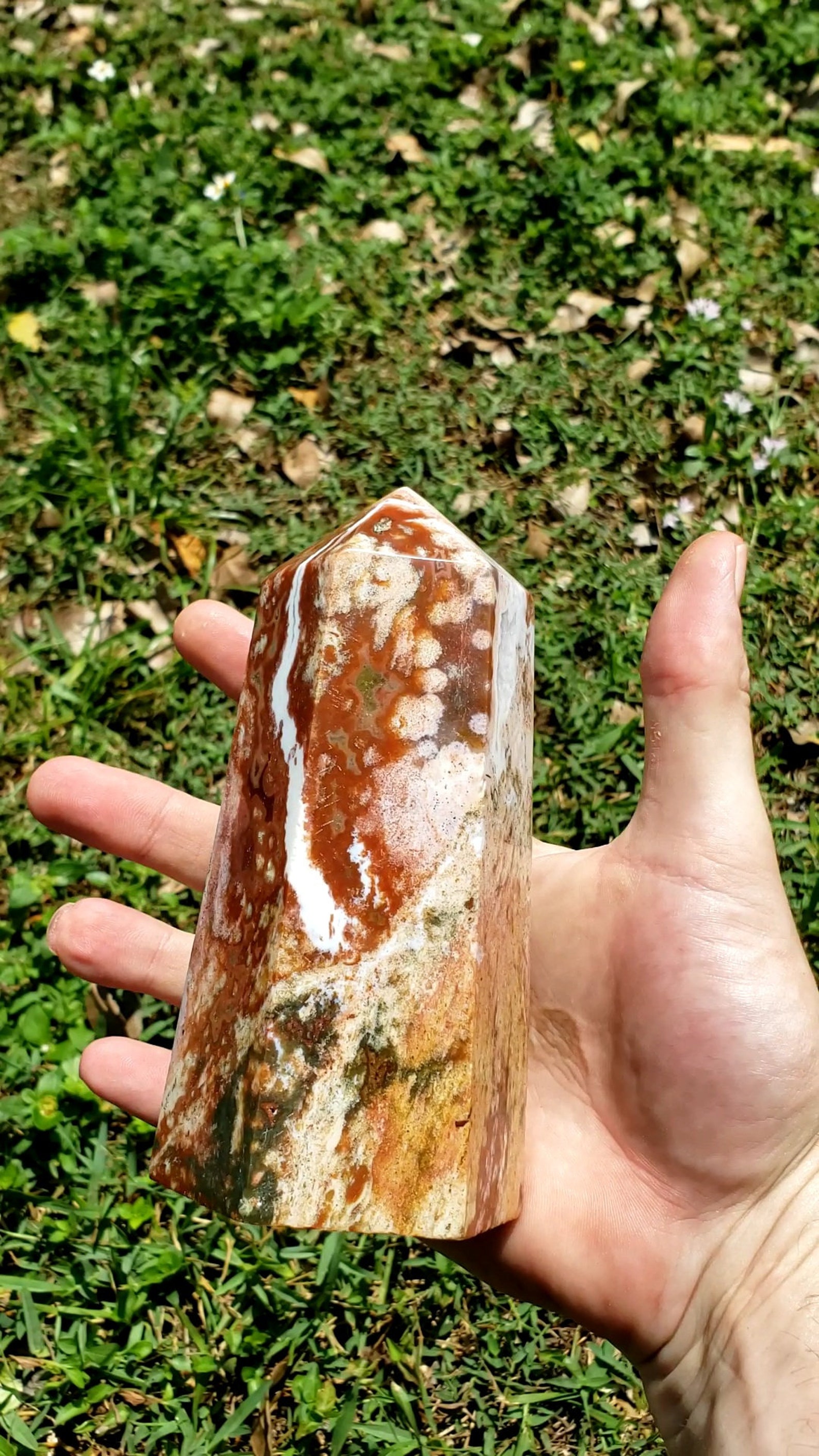 Ocean Jasper Tower Large Sea Jasper Tower Orbicular Jasper - Etsy