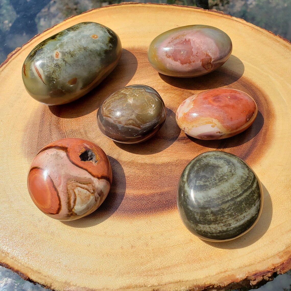 Desert Jasper Palm Stone Desert Jasper Gallet Polychrome | Etsy