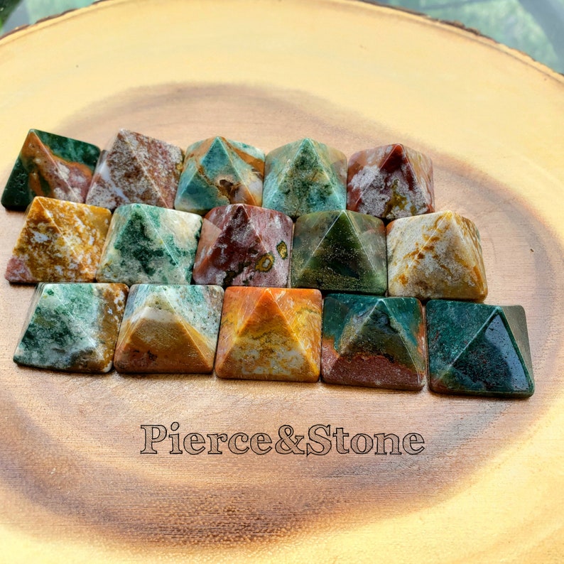 Ocean Jasper Pyramid Small Mini Ocean Jasper Pyramid Sea - Etsy