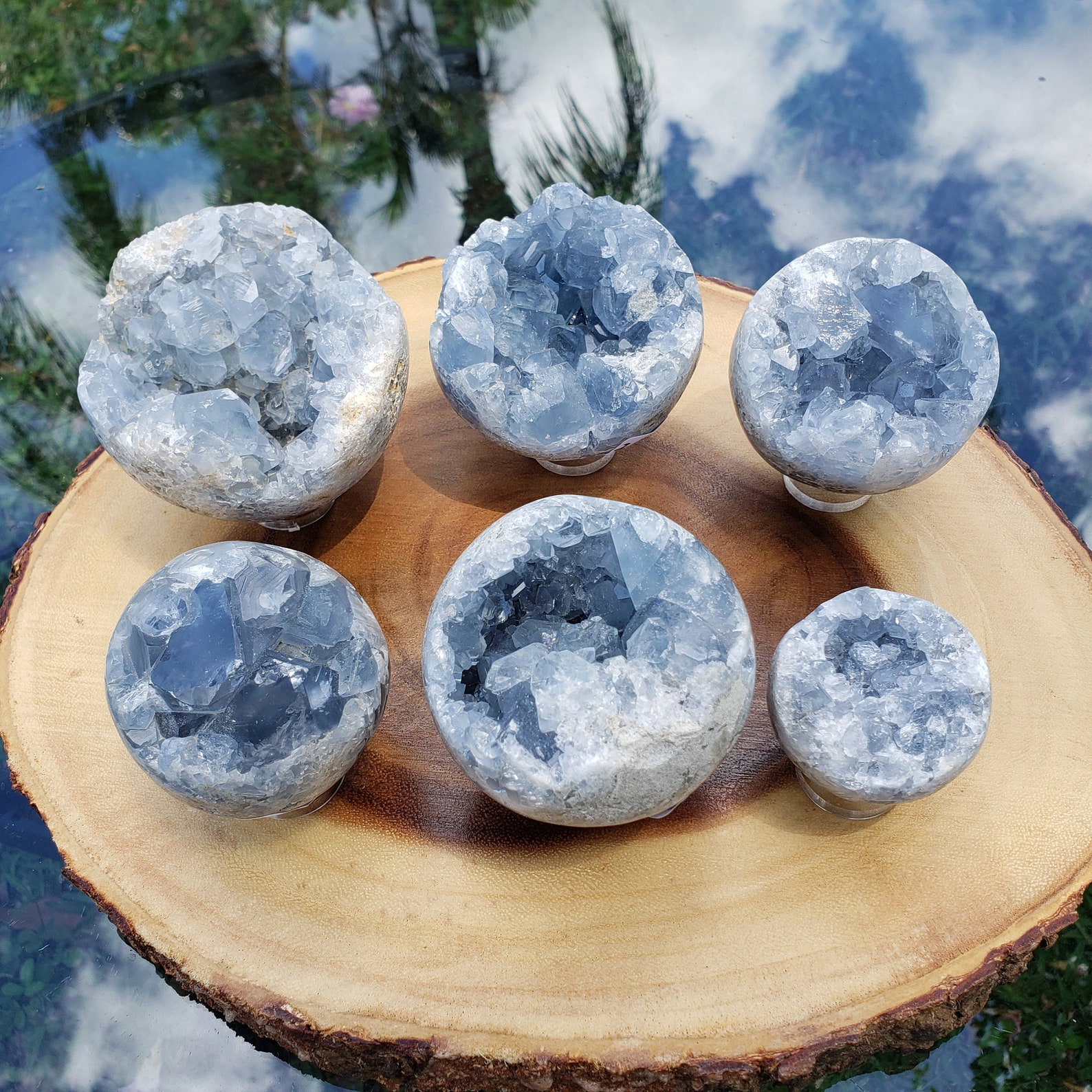 Extra Quality Celestite Sphere - Celestite Druzy Spheres - Celestine ...