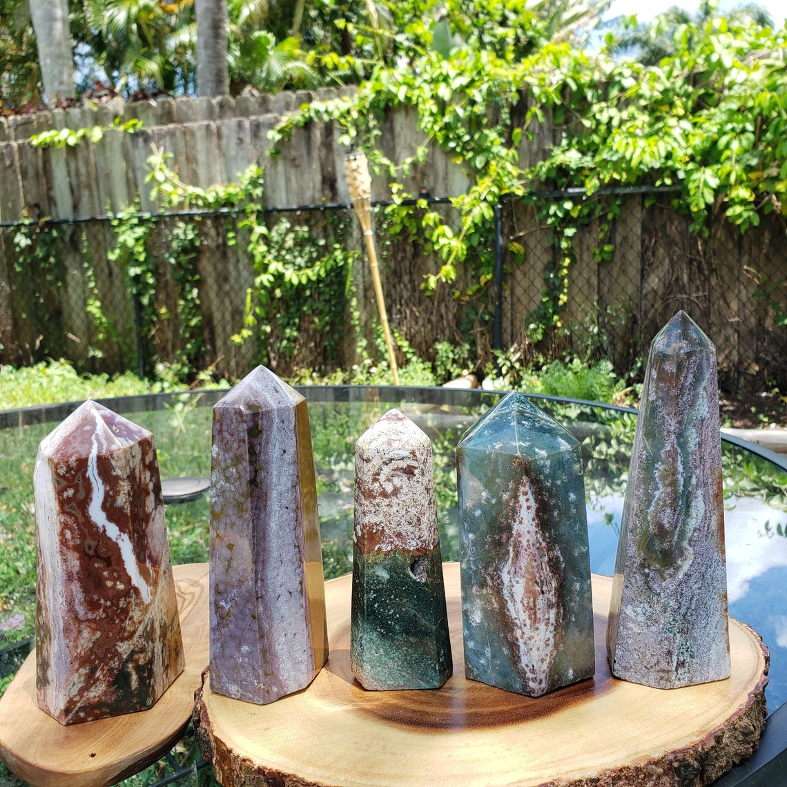 Ocean Jasper Tower Large Sea Jasper Tower Orbicular Jasper - Etsy