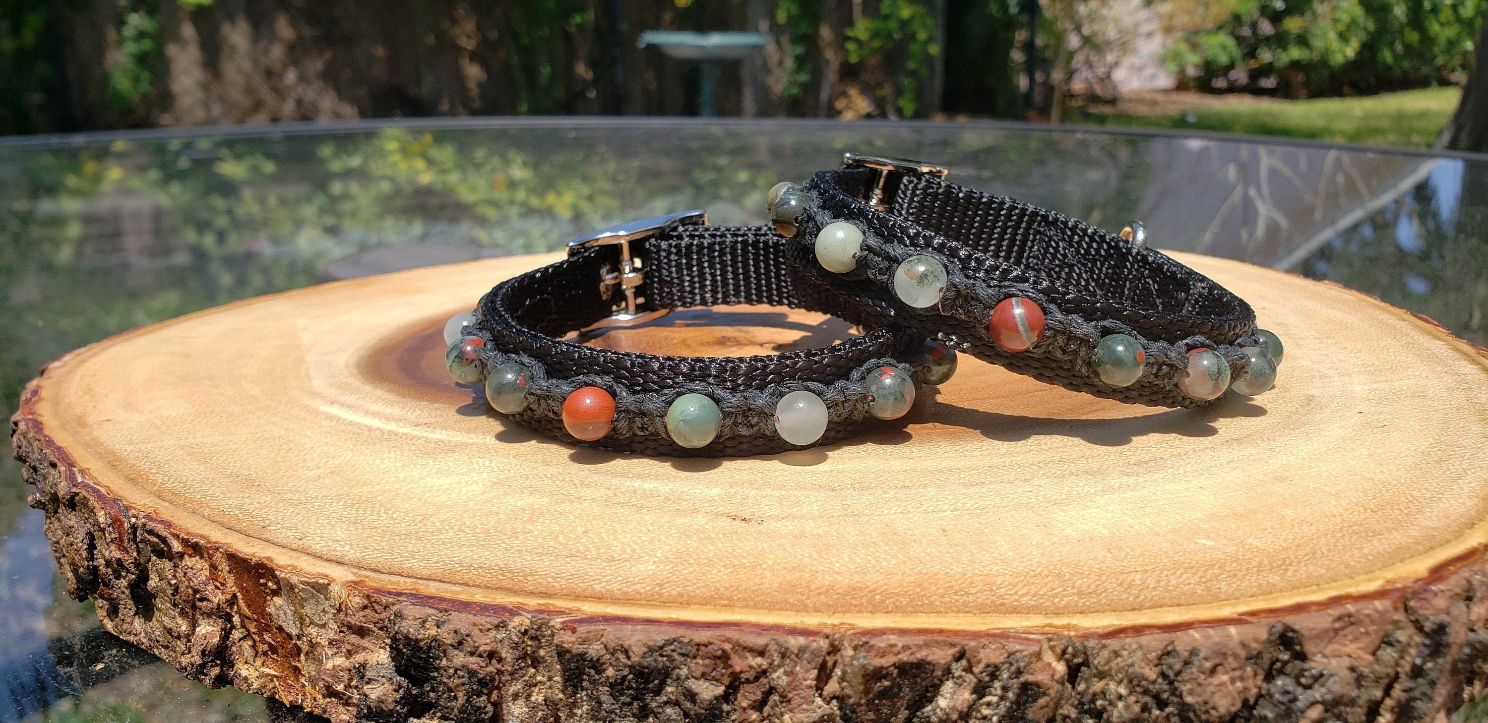 Bloodstone Dog Collar Handmade Dog Collar Crystal Healing - Etsy