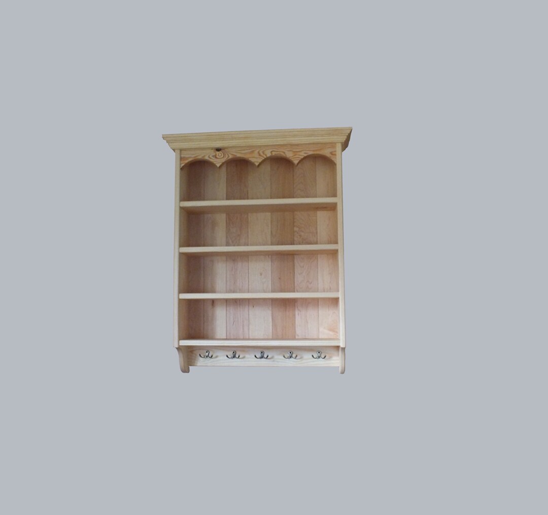 Solid Pine Wall Shelf | Cottage Style Kitchen Cupboard | S91 - Etsy