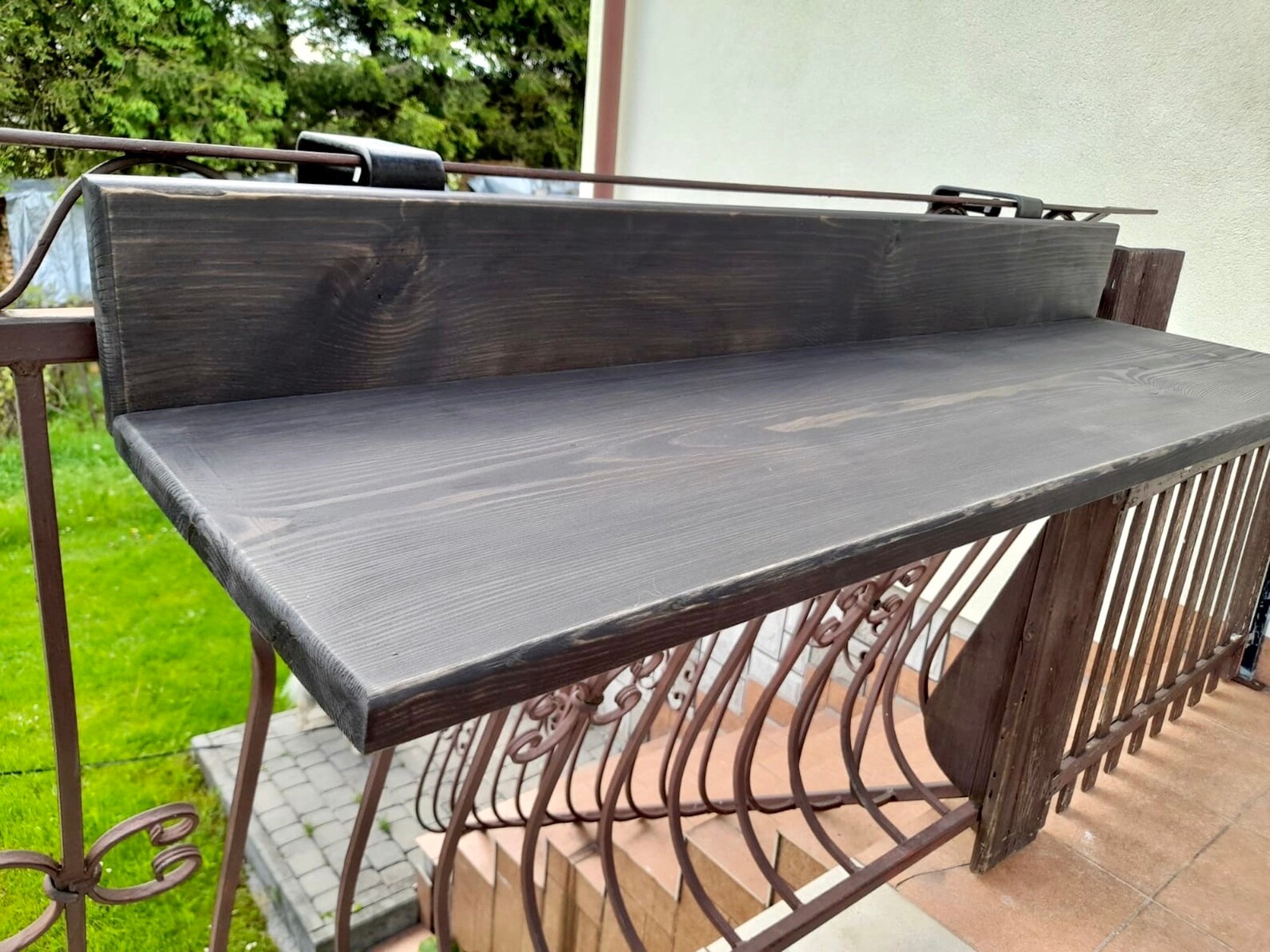 T5a Bureau de balcon extérieur Bureau en pin massif mince | Etsy