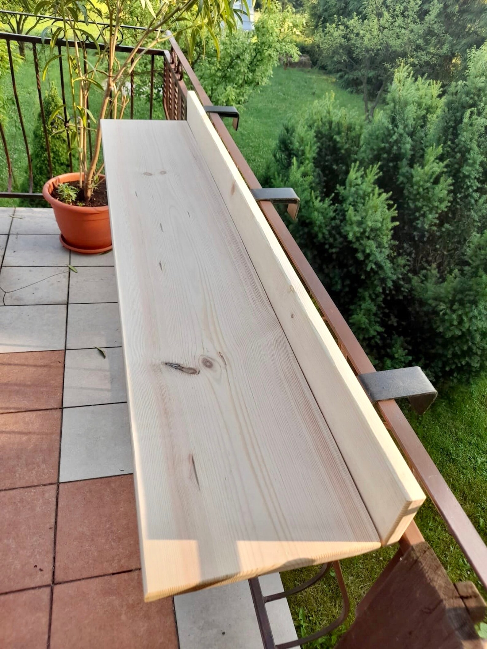 T5a Bureau de balcon extérieur Bureau en pin massif mince | Etsy France