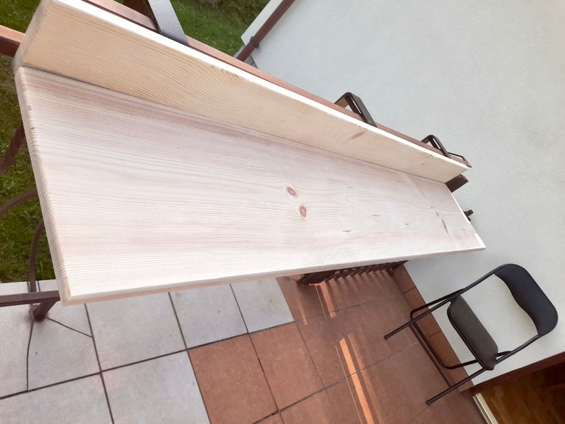 T5a Outdoor Balcony Desk solid Pine Slim Desk Timber Desk - Etsy