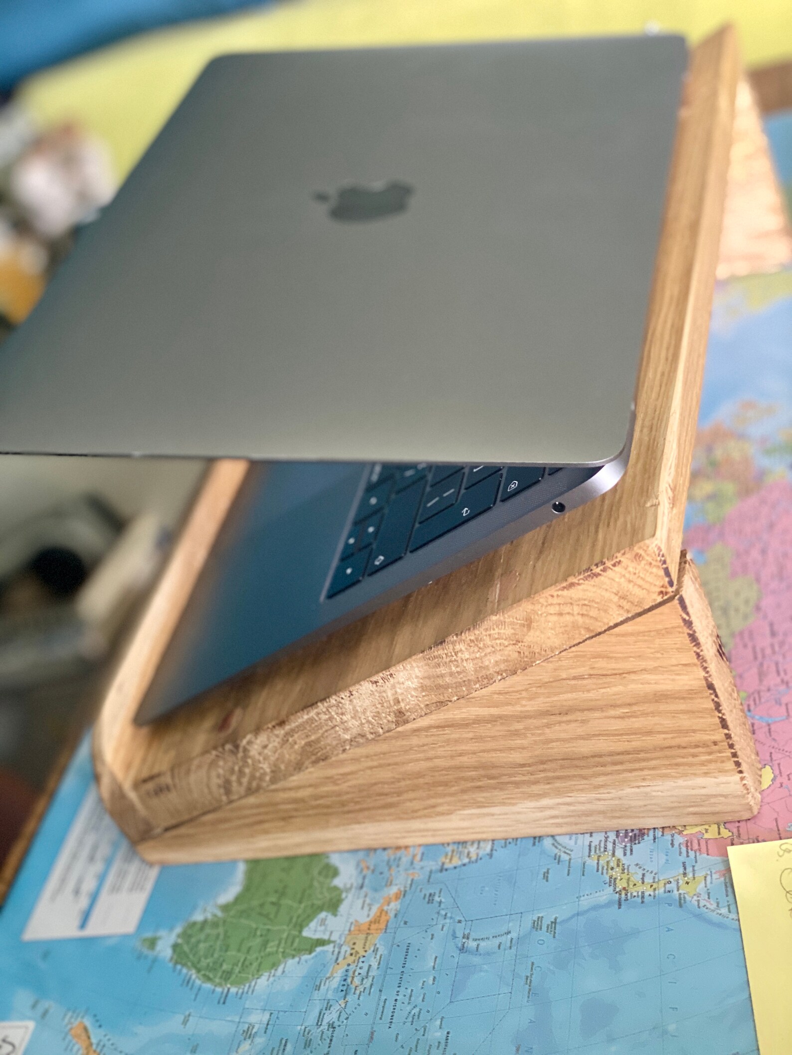 M59 Solid Oak Laptop Stand Solid Oak Book Raiser Laptop - Etsy