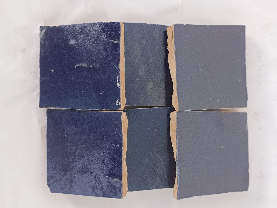 Handmade Moroccan Blue Zellige Tile, 5x5cm 10x10cm - Etsy
