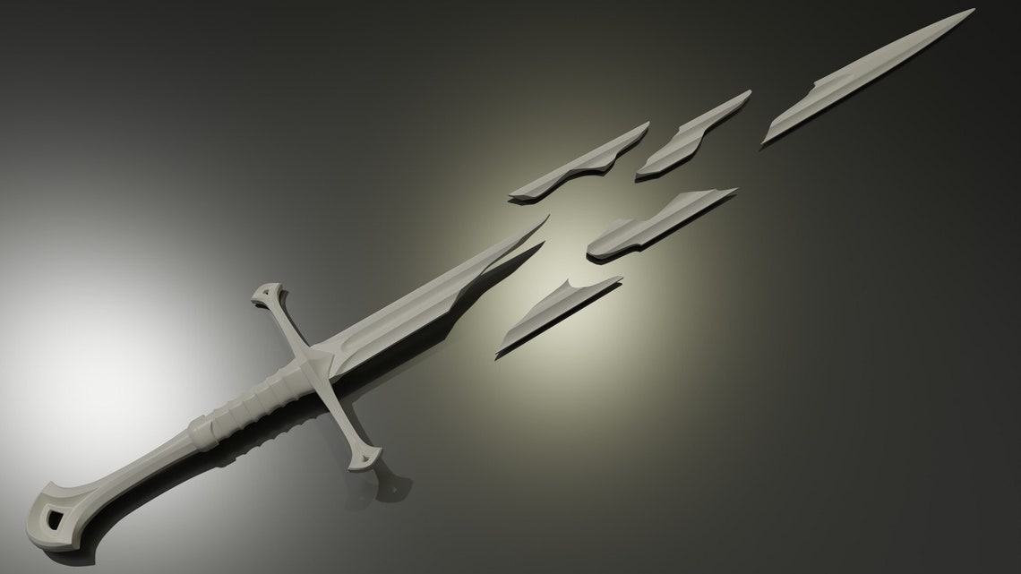 Lord of the Rings Shards of Narsil. 3D Resin Print. - Etsy