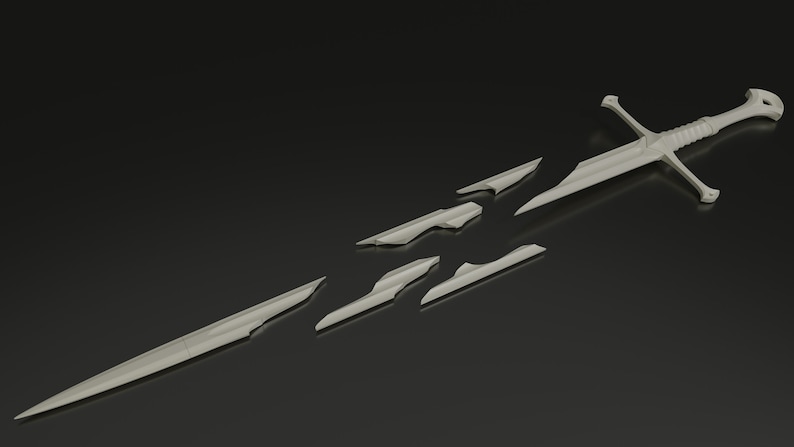 Lord of the Rings Shards of Narsil. 3D Resin Print. - Etsy