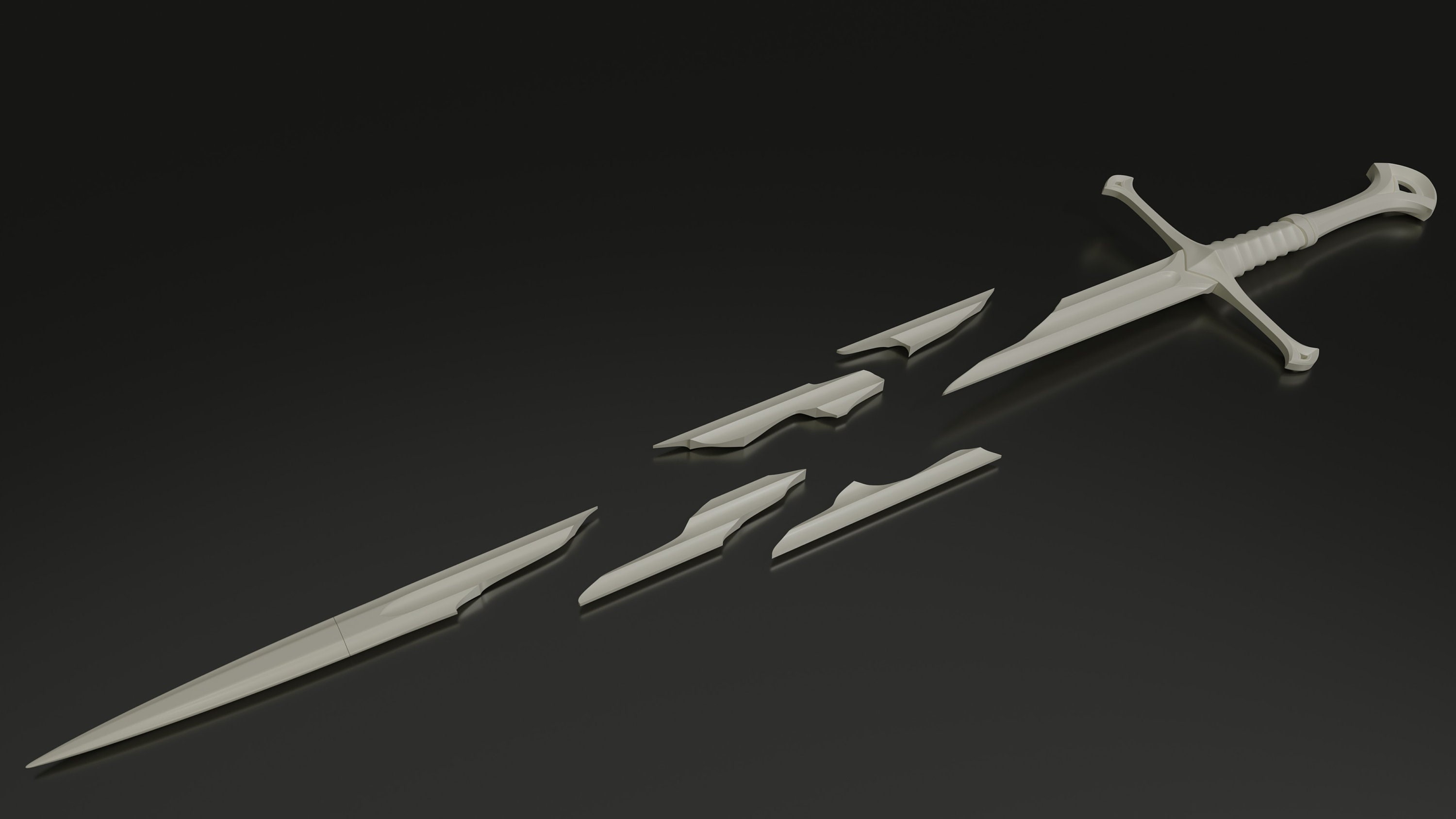 Lord of the Rings Shards of Narsil. 3D Resin Print. - Etsy