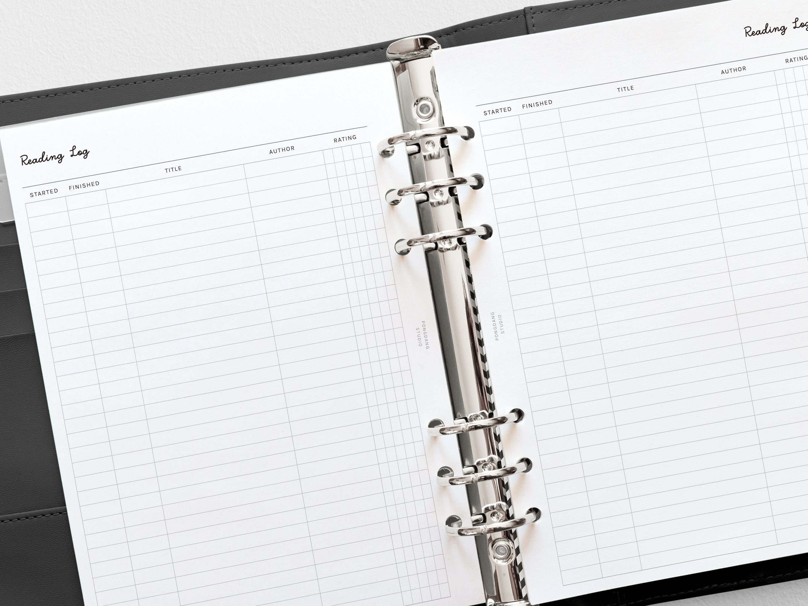 Reading Log | A5 Printable Planner Inserts | Book Tracker Template ...