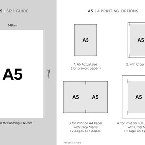 Weekly Planner | A5 Printable Inserts | Simple Undated WO1P Sheet ...