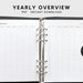 Yearly Overview Sheet | A5 Printable Planner Inserts | YO2P Yearly ...