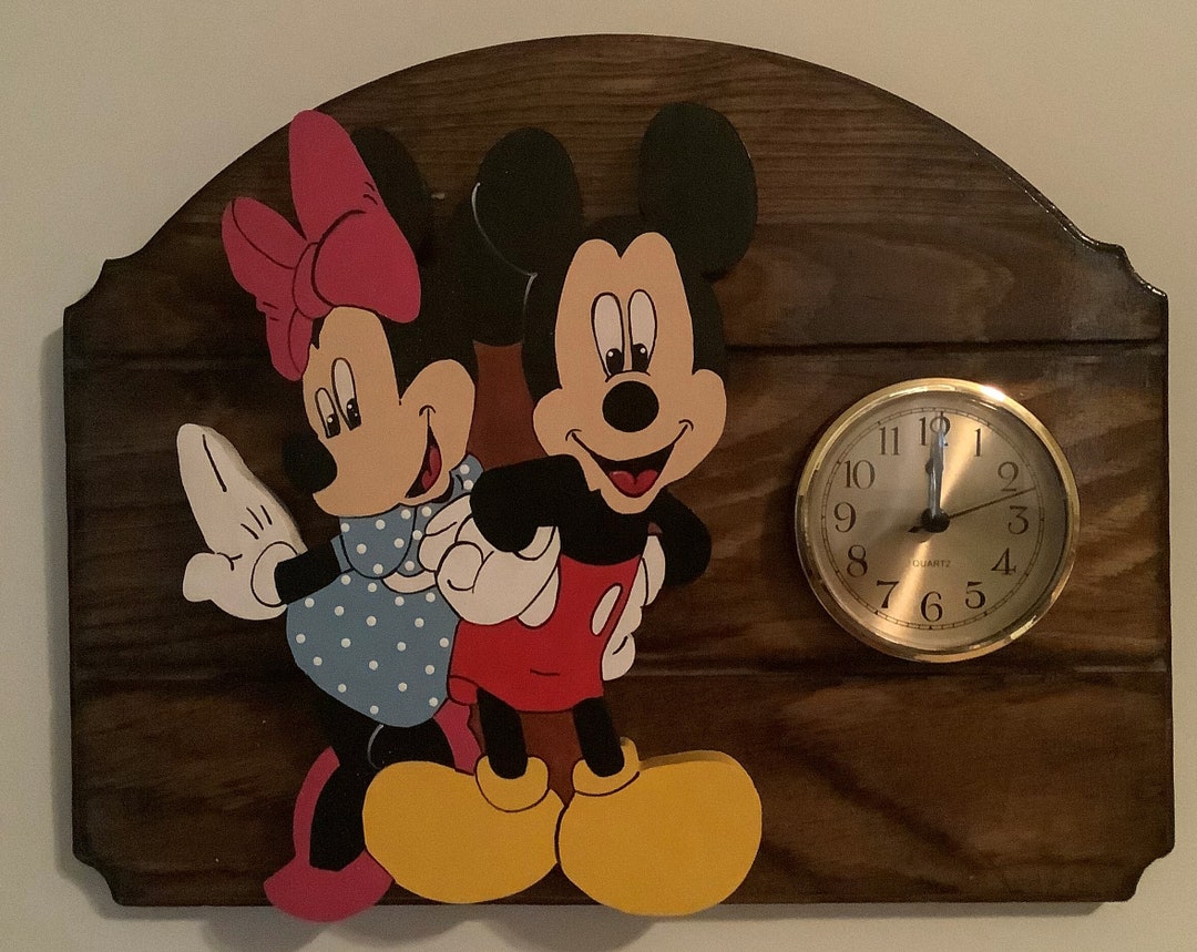 Mickey and Minnie Inspired Wall Clock - Etsy