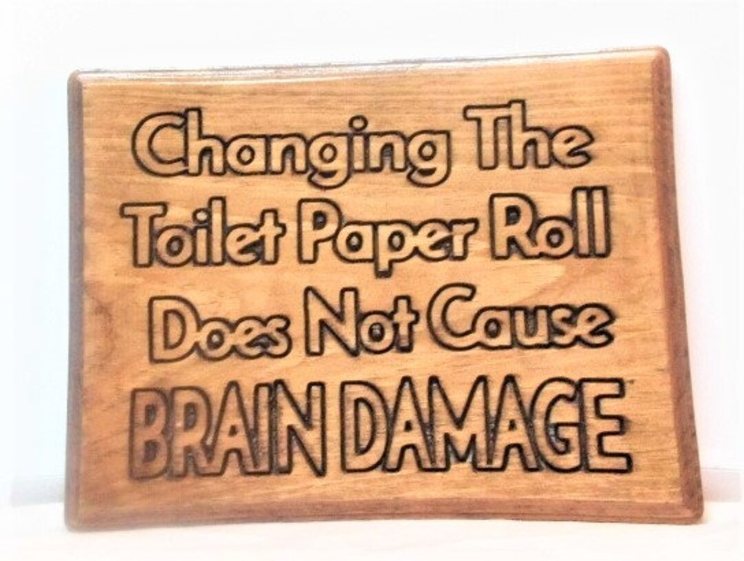 Changing the Toilet Paper Roll Sign - Etsy