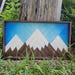 Handcrafted Mountain Wood Mosaic Art | Rustic Landscape Wall Decor in ...