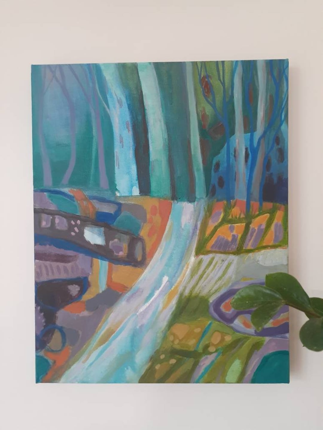 Australian Rainforest Landscape Original Painting: Semi Abstract ...