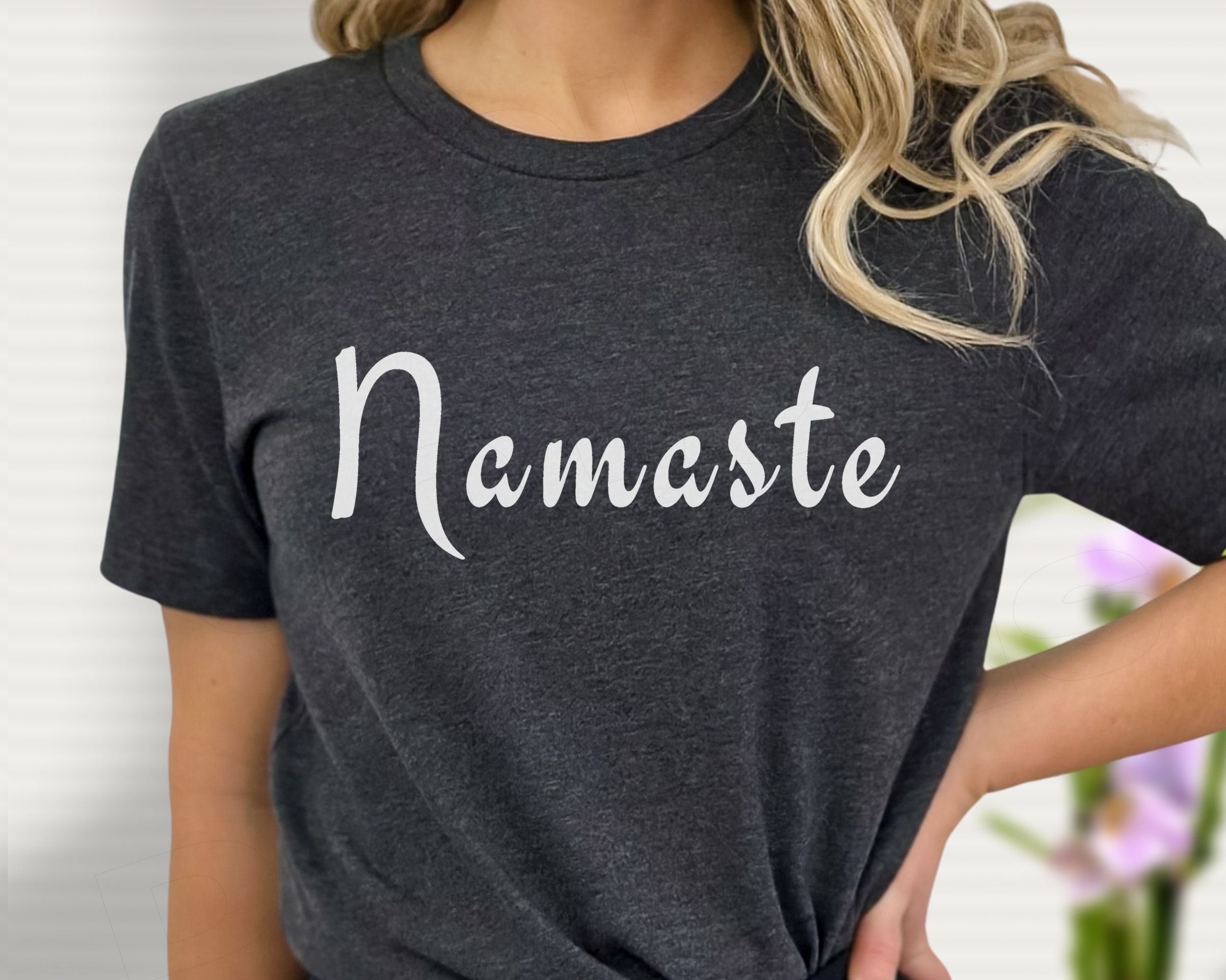 Namaste Yoga T Shirt, Yoga Gift, Classic Short Sleeve Unisex T Shirt ...