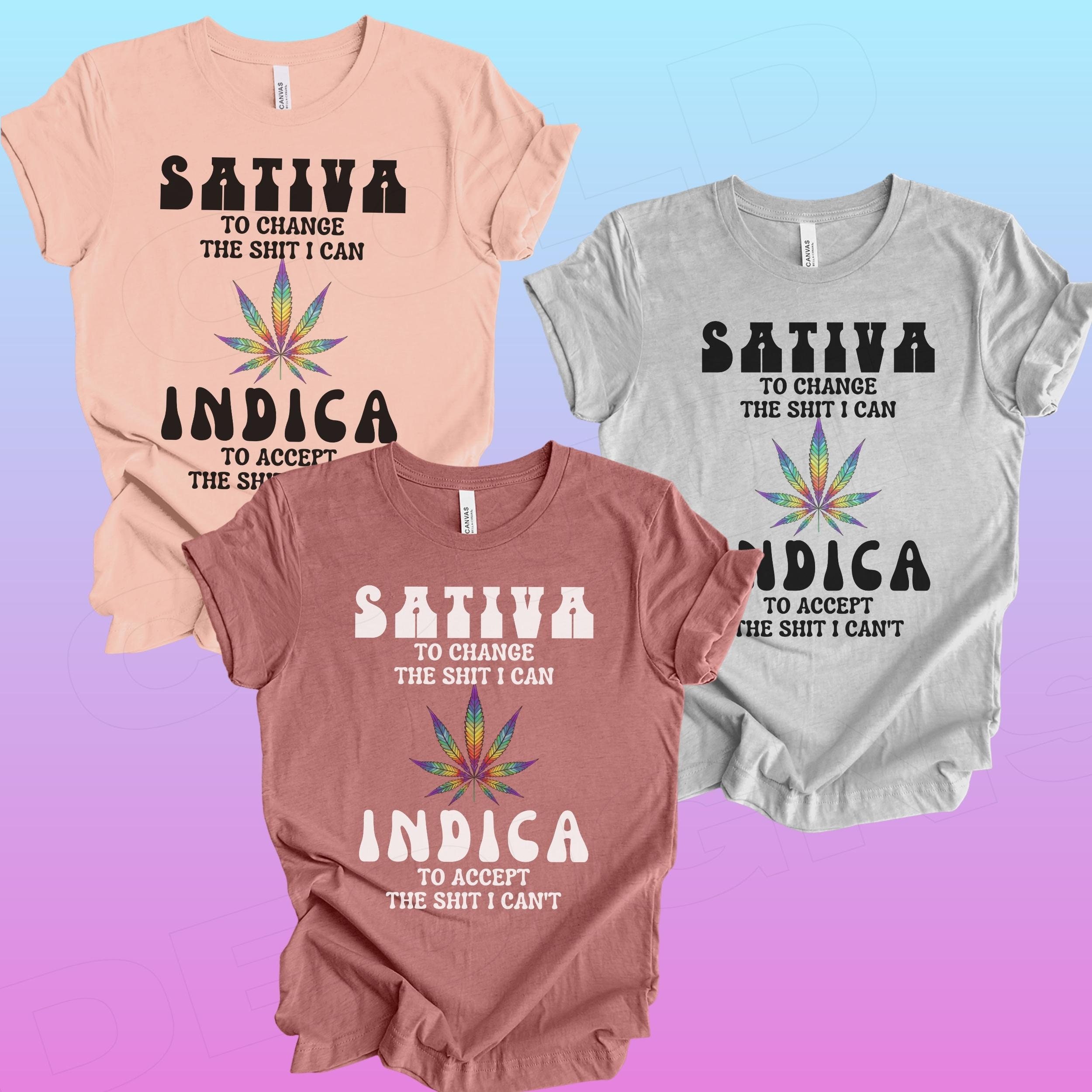 Pot Leaf Marijuana T-shirt, Indica Shirt, Sativa Shirt, Funny Graphic ...