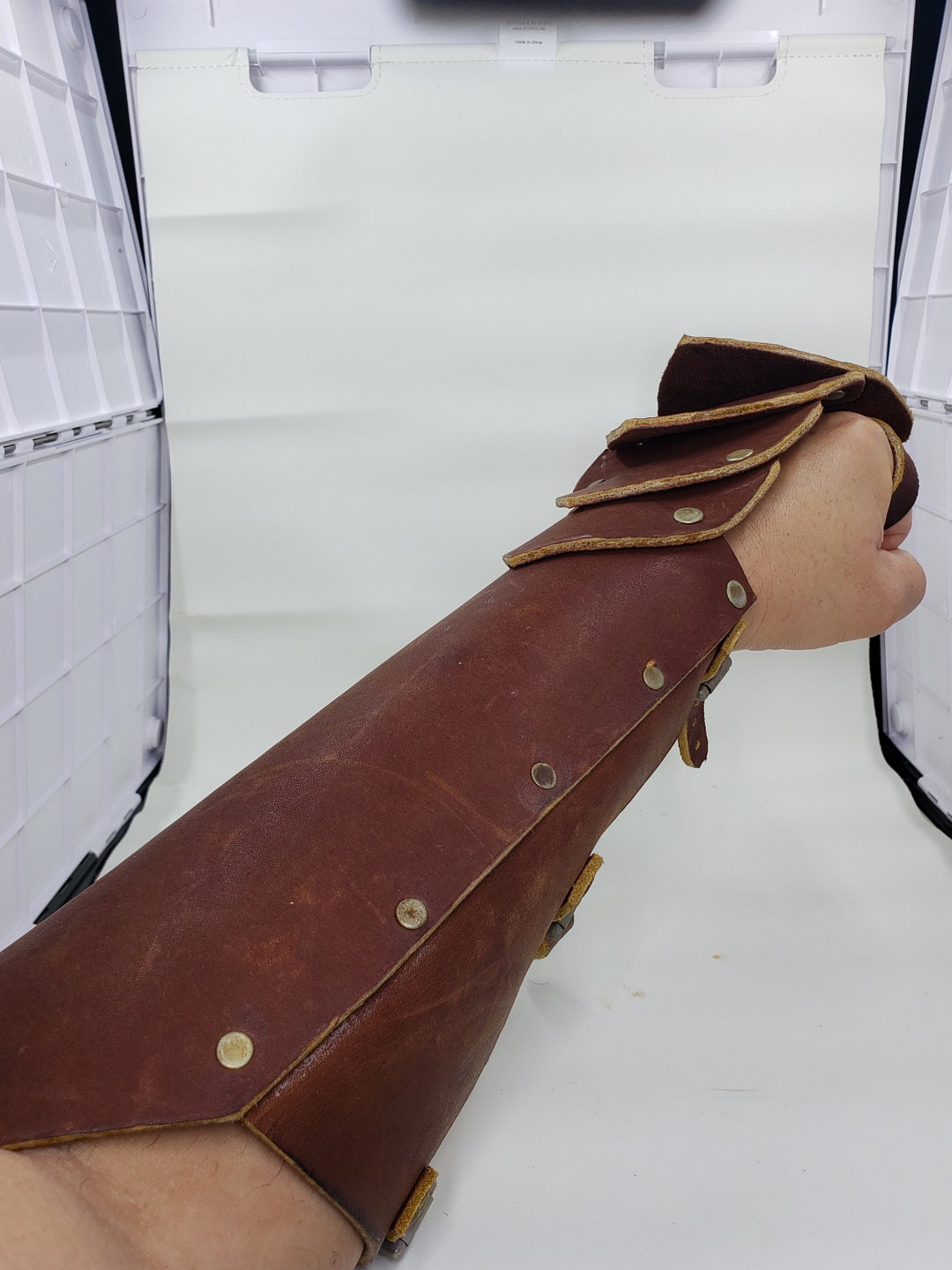 Set of Scaled Leather Gauntlets - Etsy