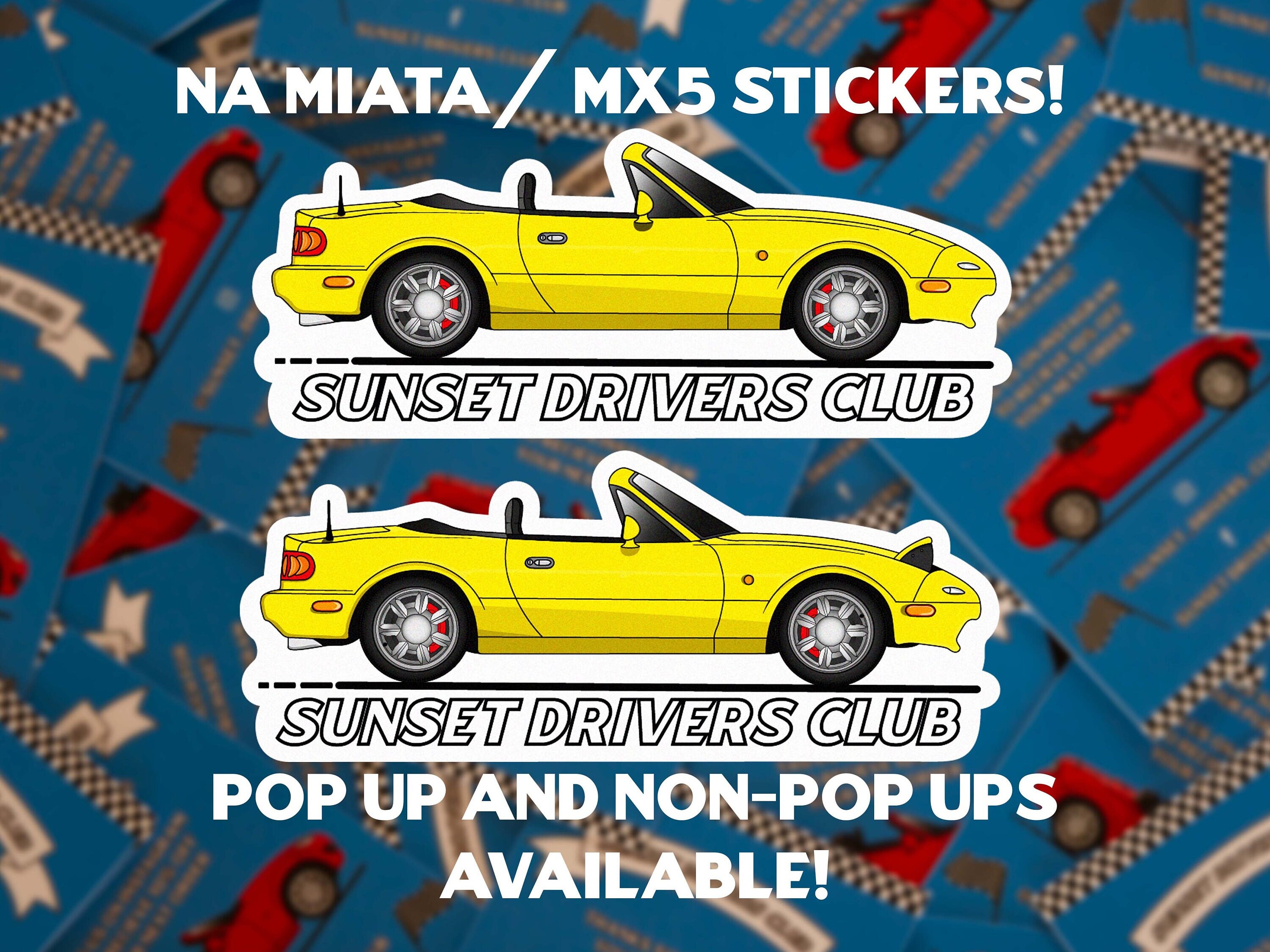 MX5 NA Miata MK1 Sticker by Sunset Drivers Club - Etsy