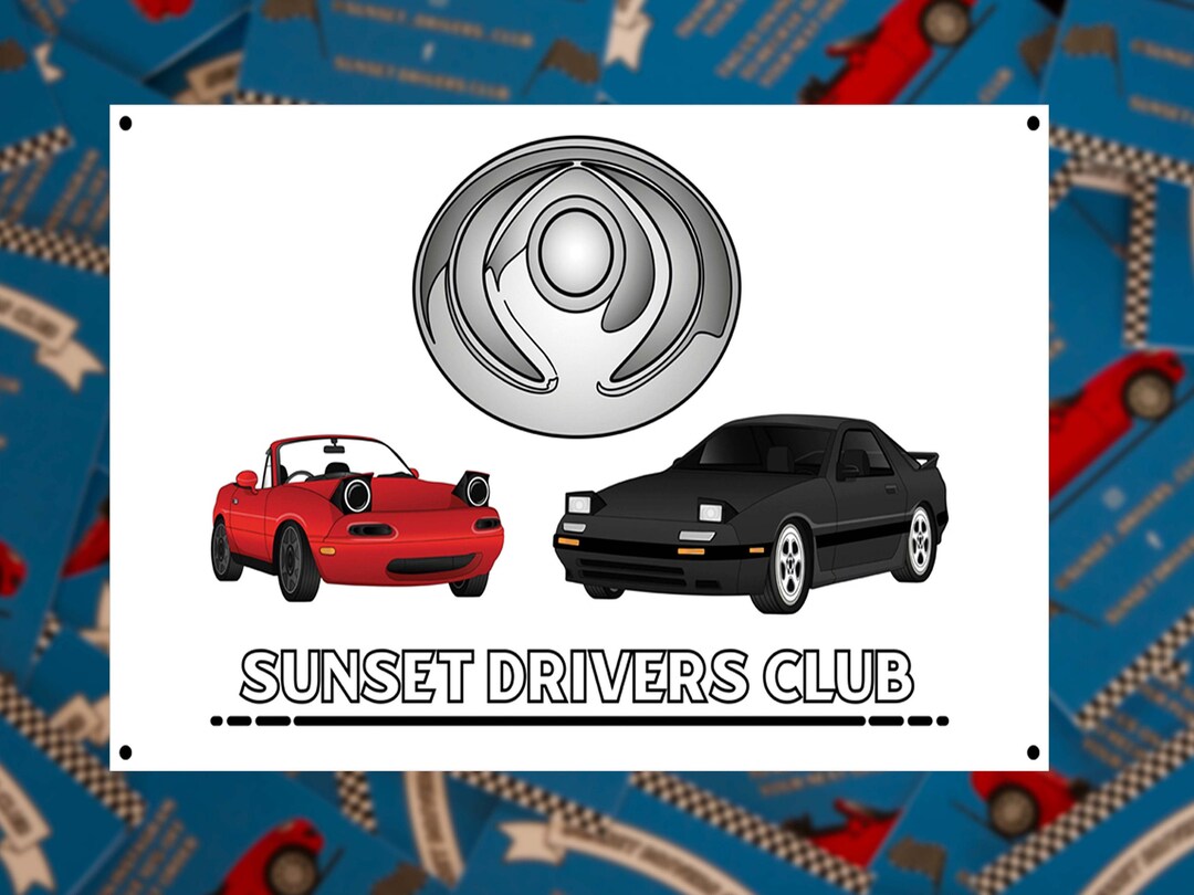 Custom Flags MX5 Miata JDM Designs by Sunset Drivers Club - Etsy