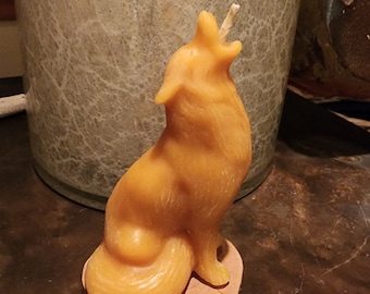 Free USA Shipping Howling Wolf Beeswax Candle - Etsy
