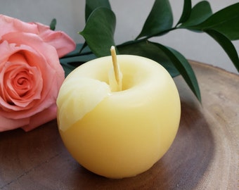 Golden Delicious Apple Candle / 100% Natural Beeswax / Caramel - Etsy