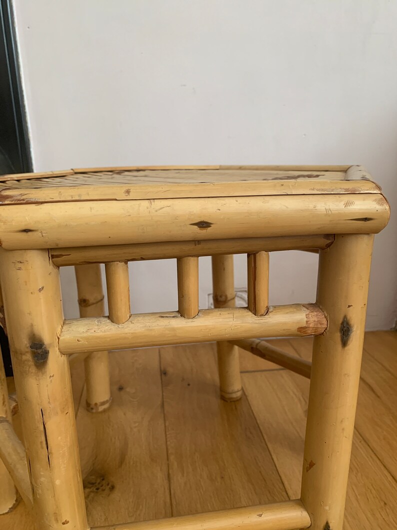 Small Hexagonal Bamboo Coffee Table - Etsy