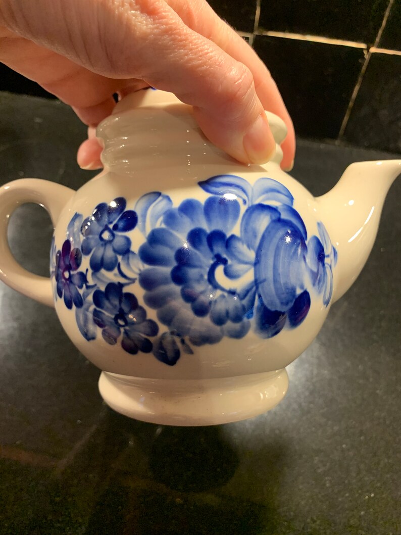 Small Polish Earthenware Teapot From Wloclawek, Polish Earthenware ...