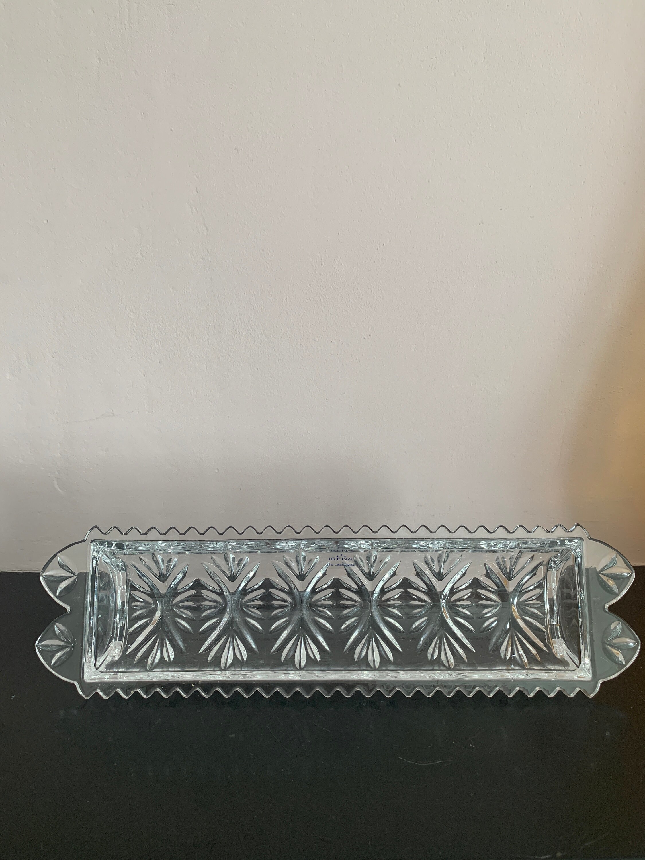Polish Crystal Aperitif Plate Irena - Etsy
