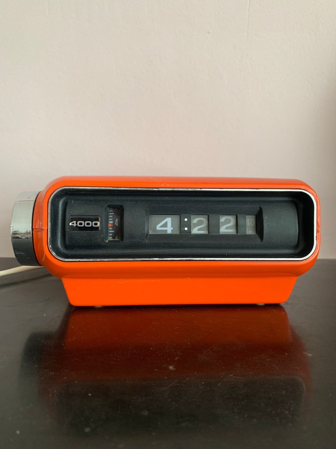 Electric Clock in a Vintage Orange Color. Tokyo, Japan, in Working ...