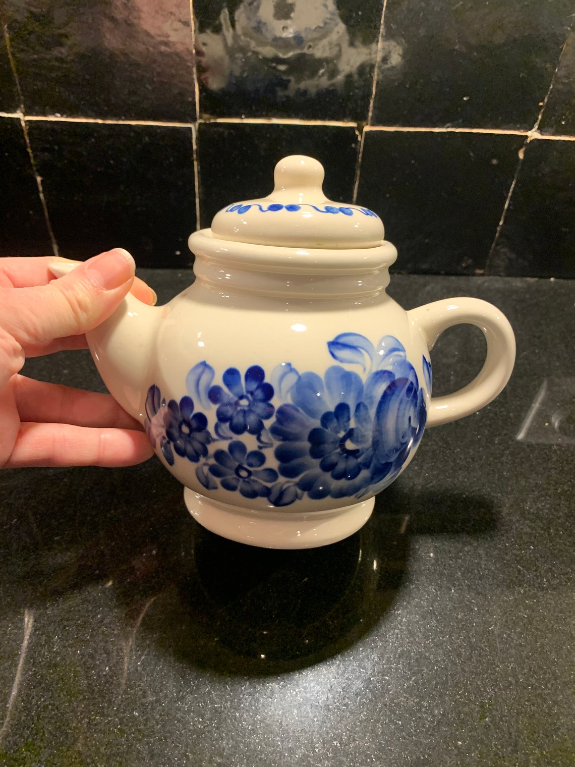 Small Polish Earthenware Teapot From Wloclawek, Polish Earthenware ...