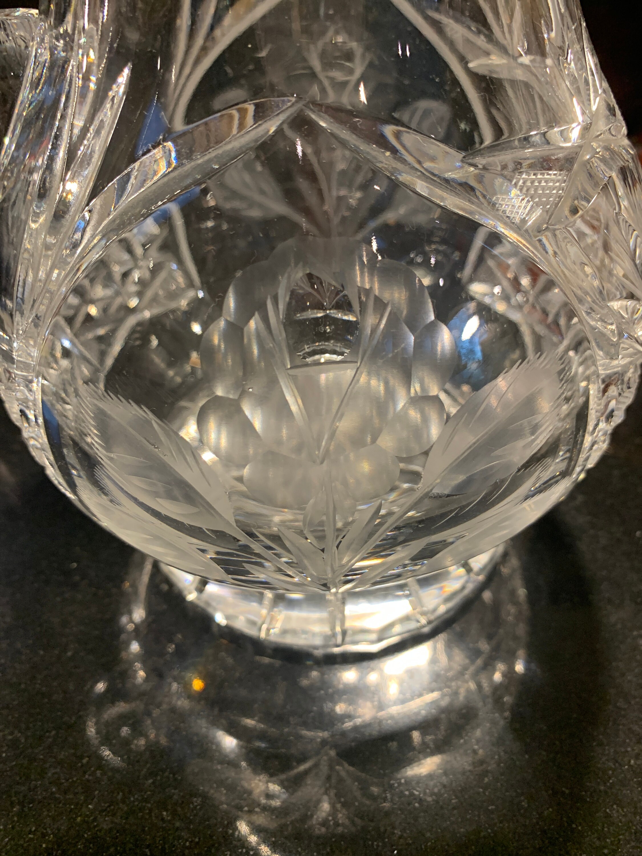 Crystal Jug, Hand Chiselled, Vintage, Poland - Etsy