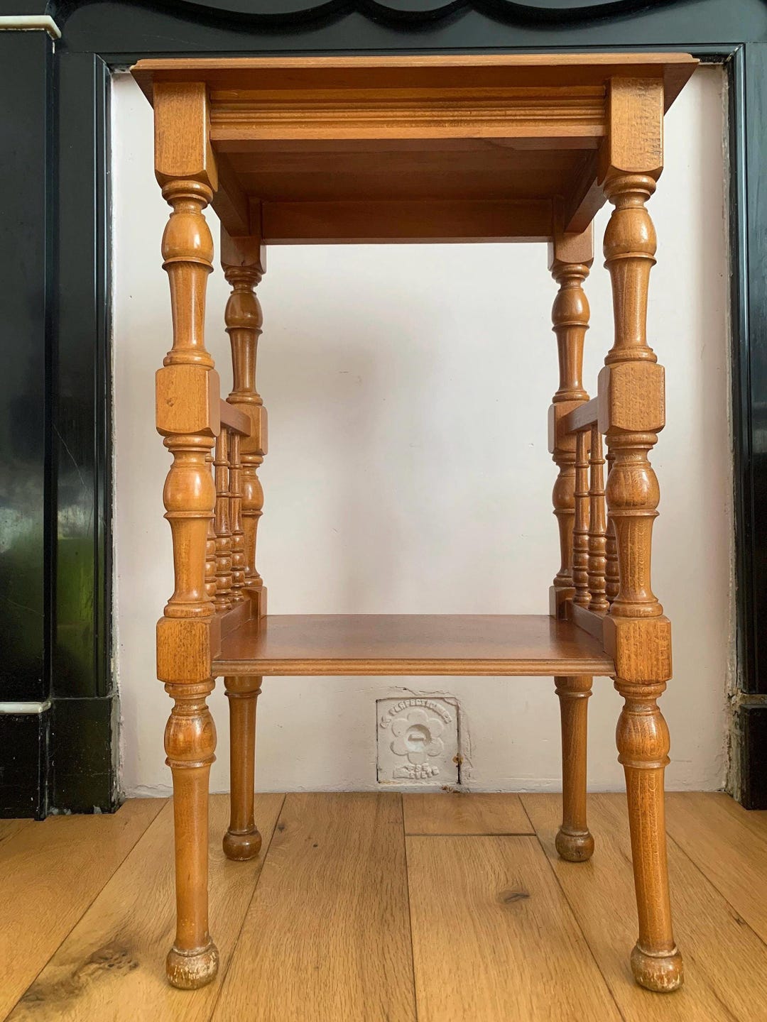 Old 1950s Telephone Shelf Unit, Wooden Shelf, Rustic Bedside Table ...