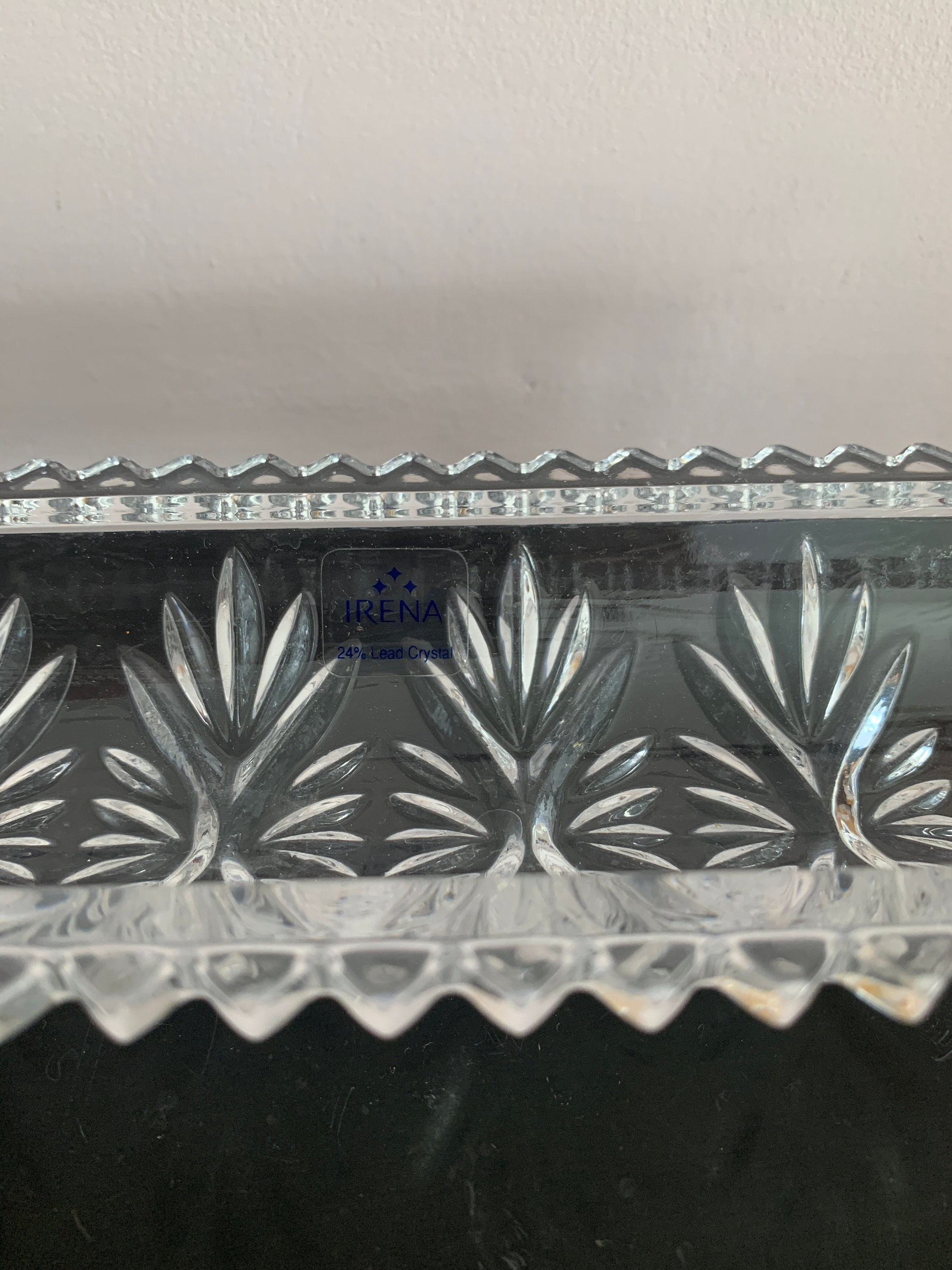 Polish Crystal Aperitif Plate Irena - Etsy