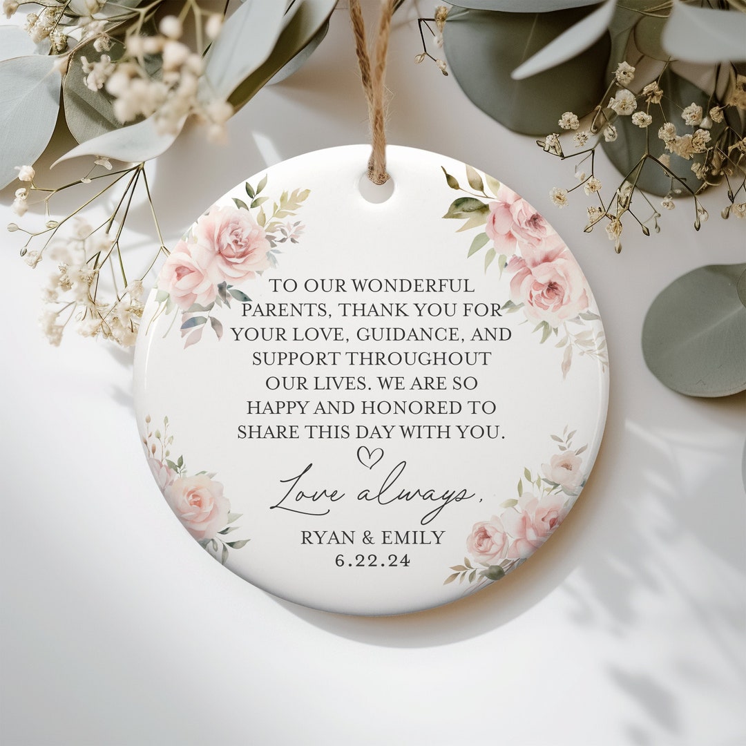 Parents of the Bride Gift, Parents Wedding Gift, Parents Wedding Thank ...