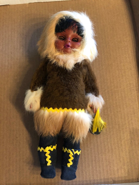 Vintage Eskimo Doll - Etsy