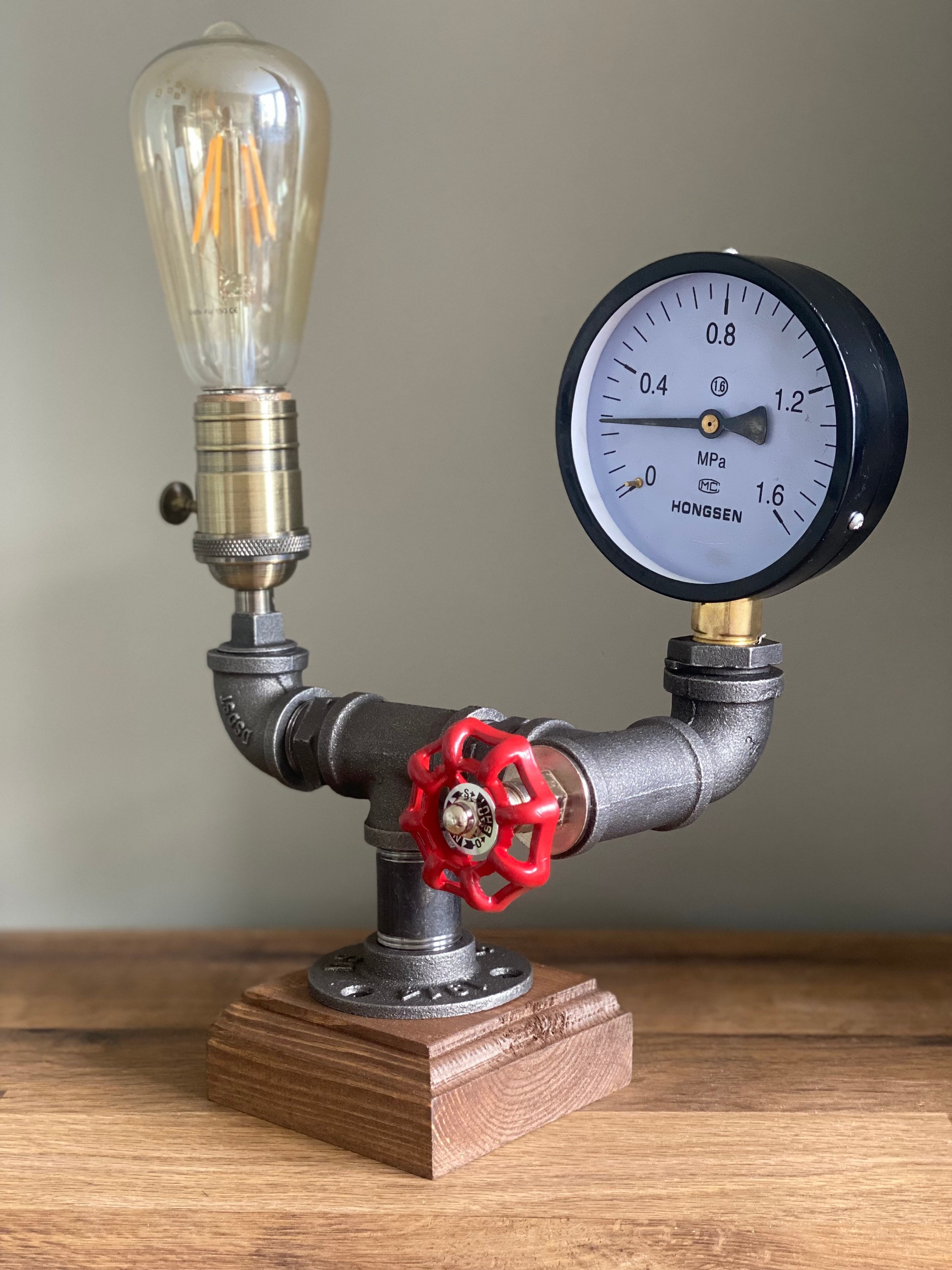 Steam Punk Decor Tall Lamp Steampunk Lighting Table Light With Switch ...