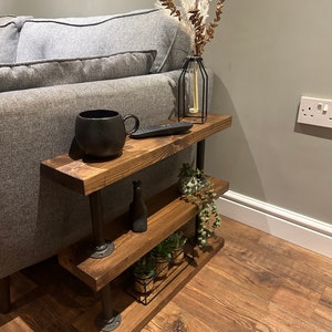 Handmade Steampunk End Table: Rustic Industrial Sofa Side Table - Etsy UK