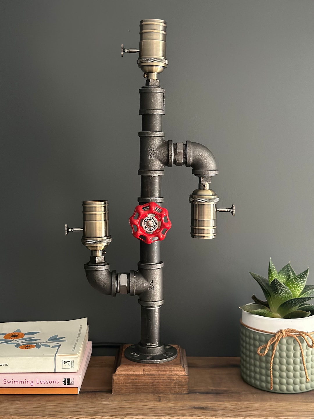 Steam Punk Decor Tall Lamp Steampunk Lighting Table Light With Switch ...