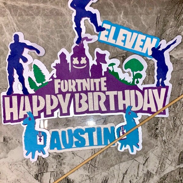 Fortnight Cake Topper - Etsy UK