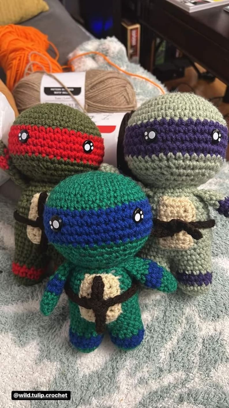Ninja Turtle PDF Pattern ninja Turtle crochet Pattern crochet Turtle ...