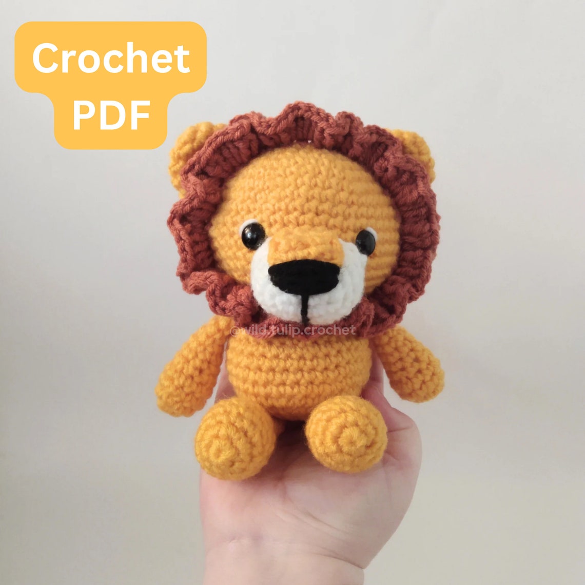 Aslan the Lion Pattern amigurumiamigurumi Patternamigurumi Lionlion ...
