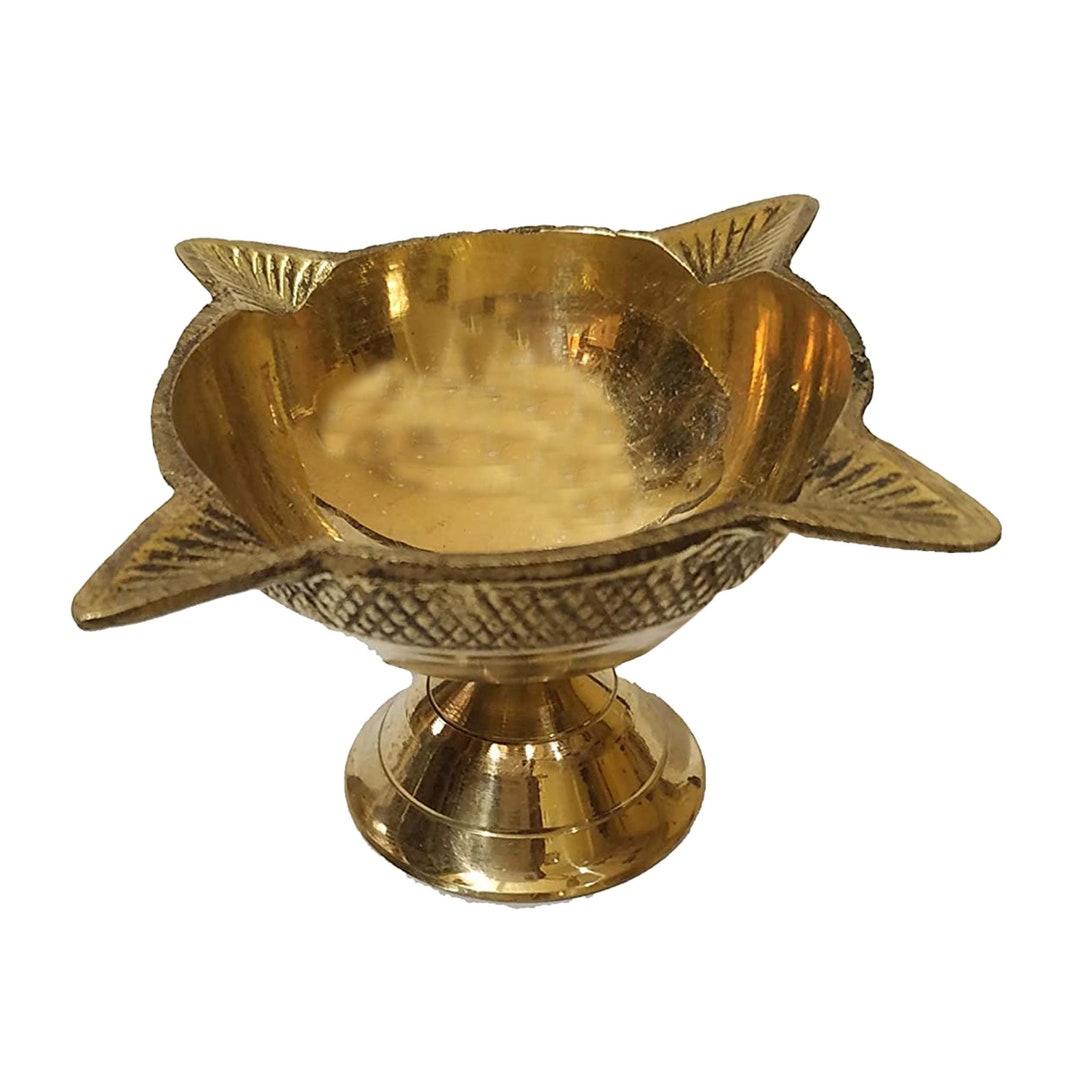 Brass Charmukhi Diya Deepak Traditional Design Akhand - Etsy