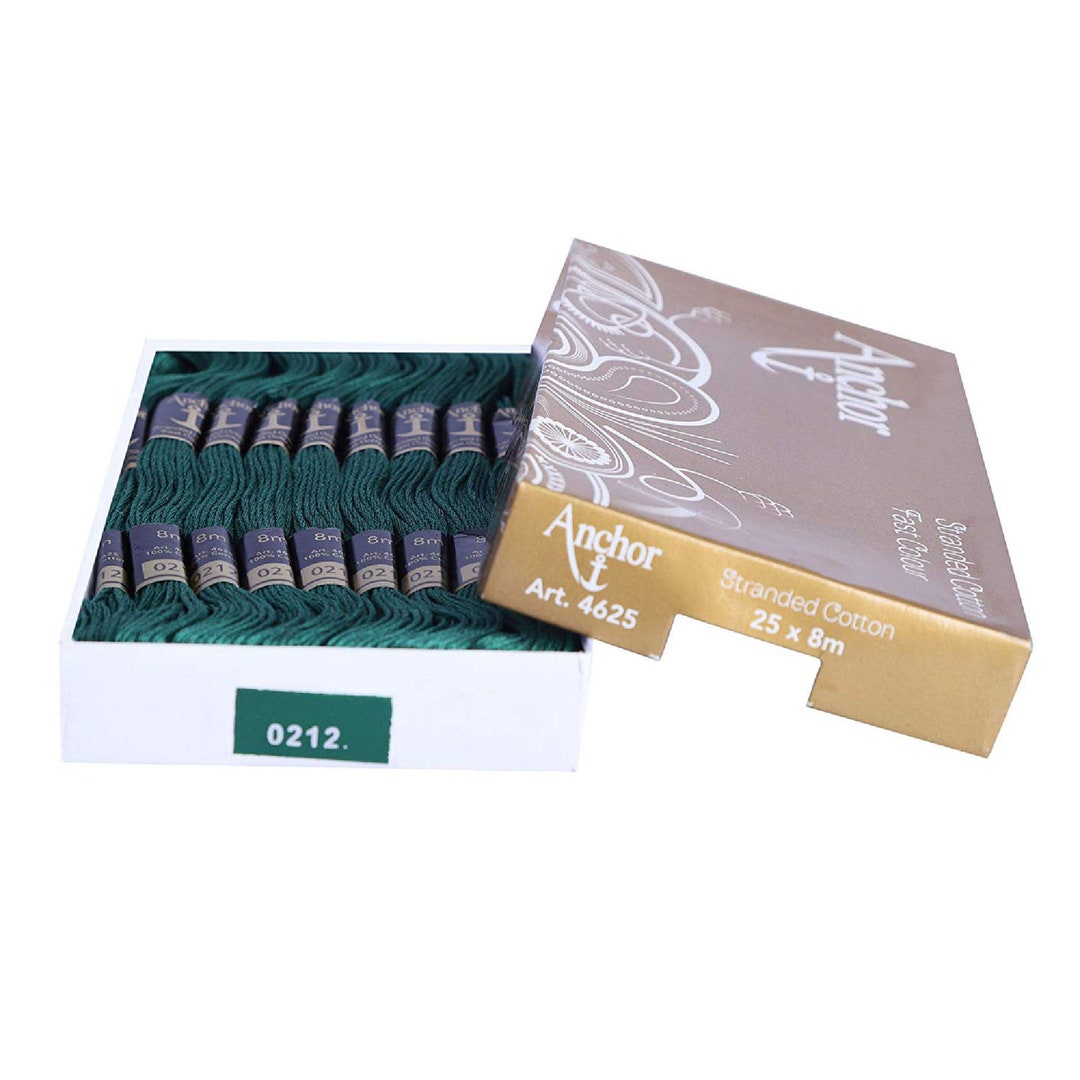 Anchor Cotton Threads Beautiful Embroidery 8 M Each Skeins pack of 125 ...