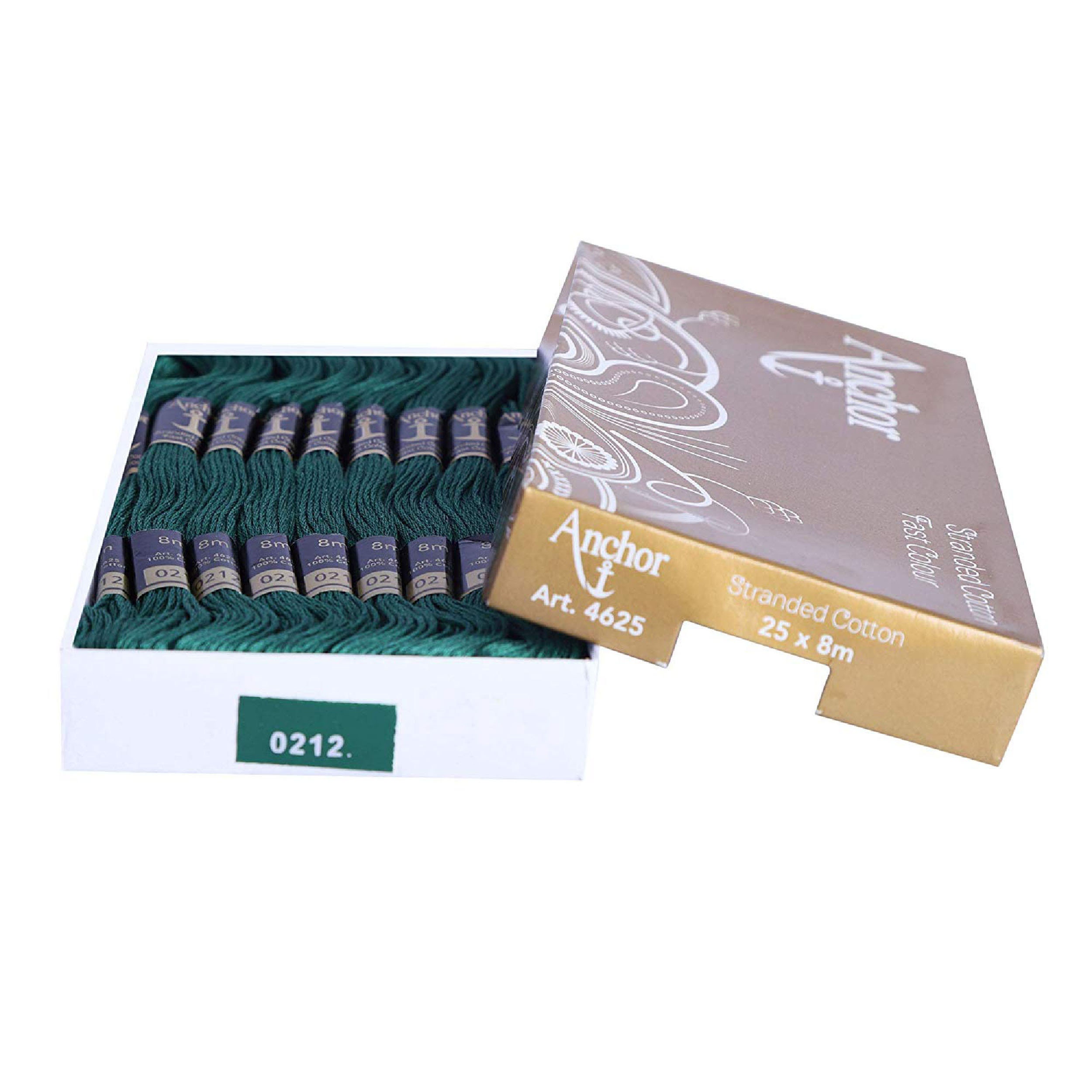 Anchor Cotton Threads Beautiful Embroidery 8 M Each Skeins pack of 125 ...