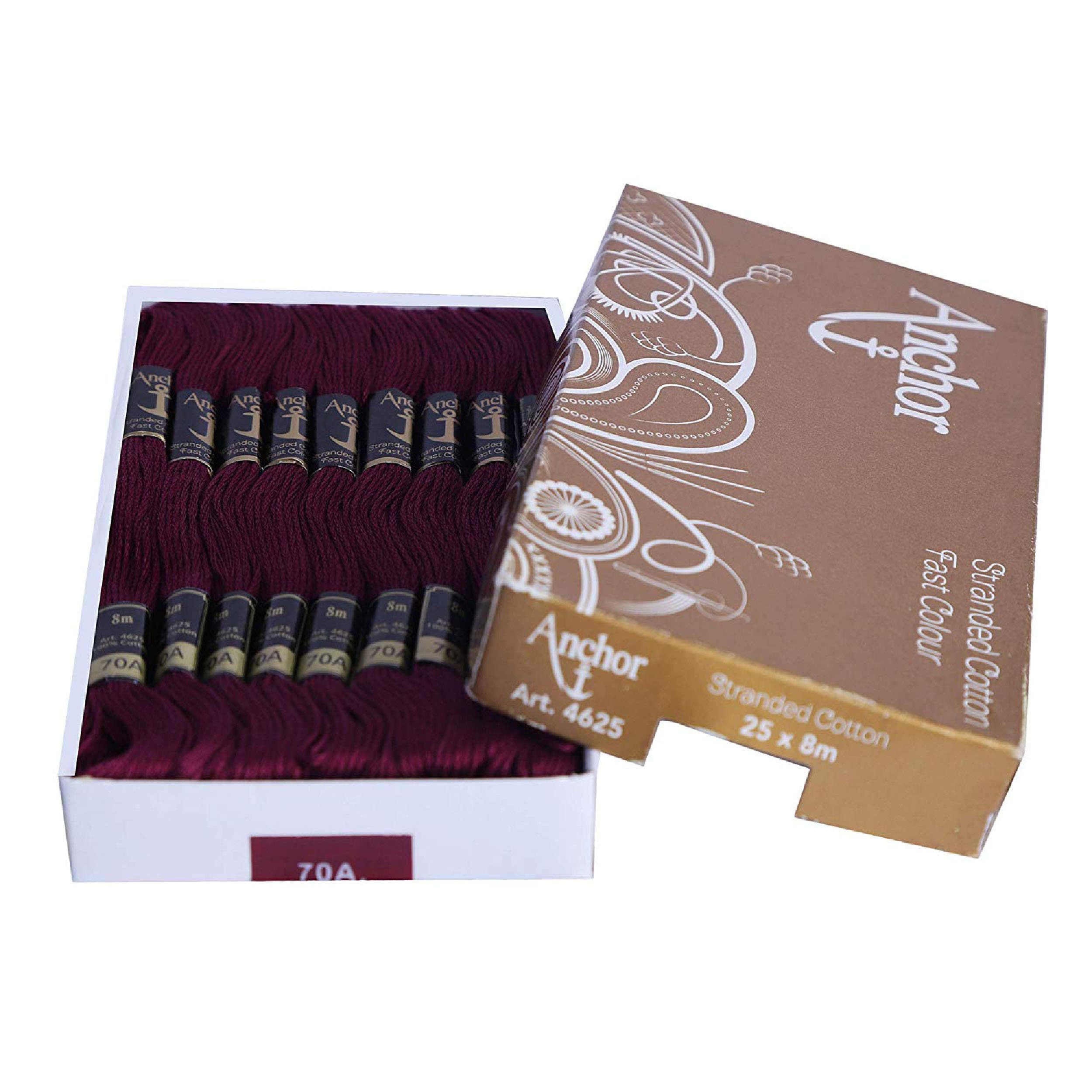 Anchor Cotton Threads Beautiful Embroidery 8 M Each Skeins pack of 125 ...